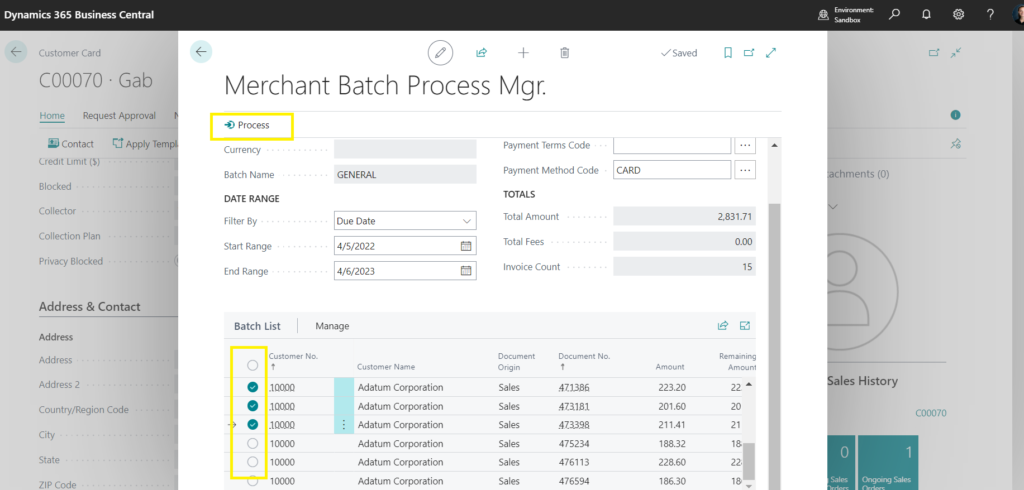 Merchant Batch Process Window - iSolutions